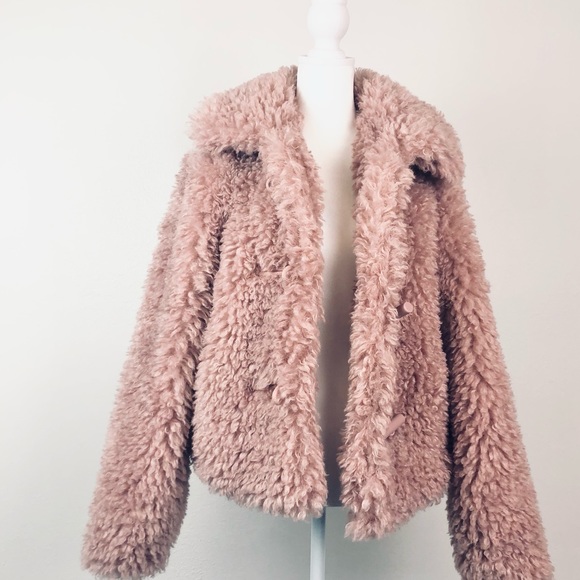 Jackets & Coats | Enid Sinclair Wednesday Netflix Pink Faux Fur Coat ...